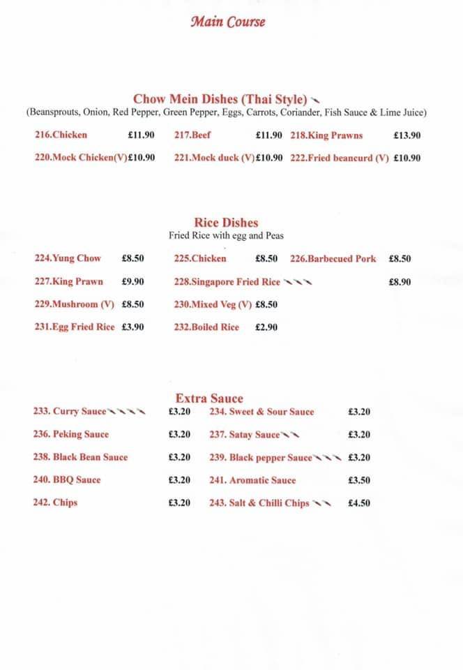 Menu at The Golden Well restaurant, Bridgend