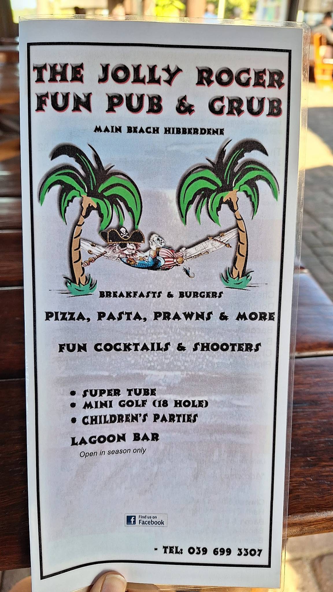 Menu at The Jolly Roger Fun Pub & Grub, Hibberdene