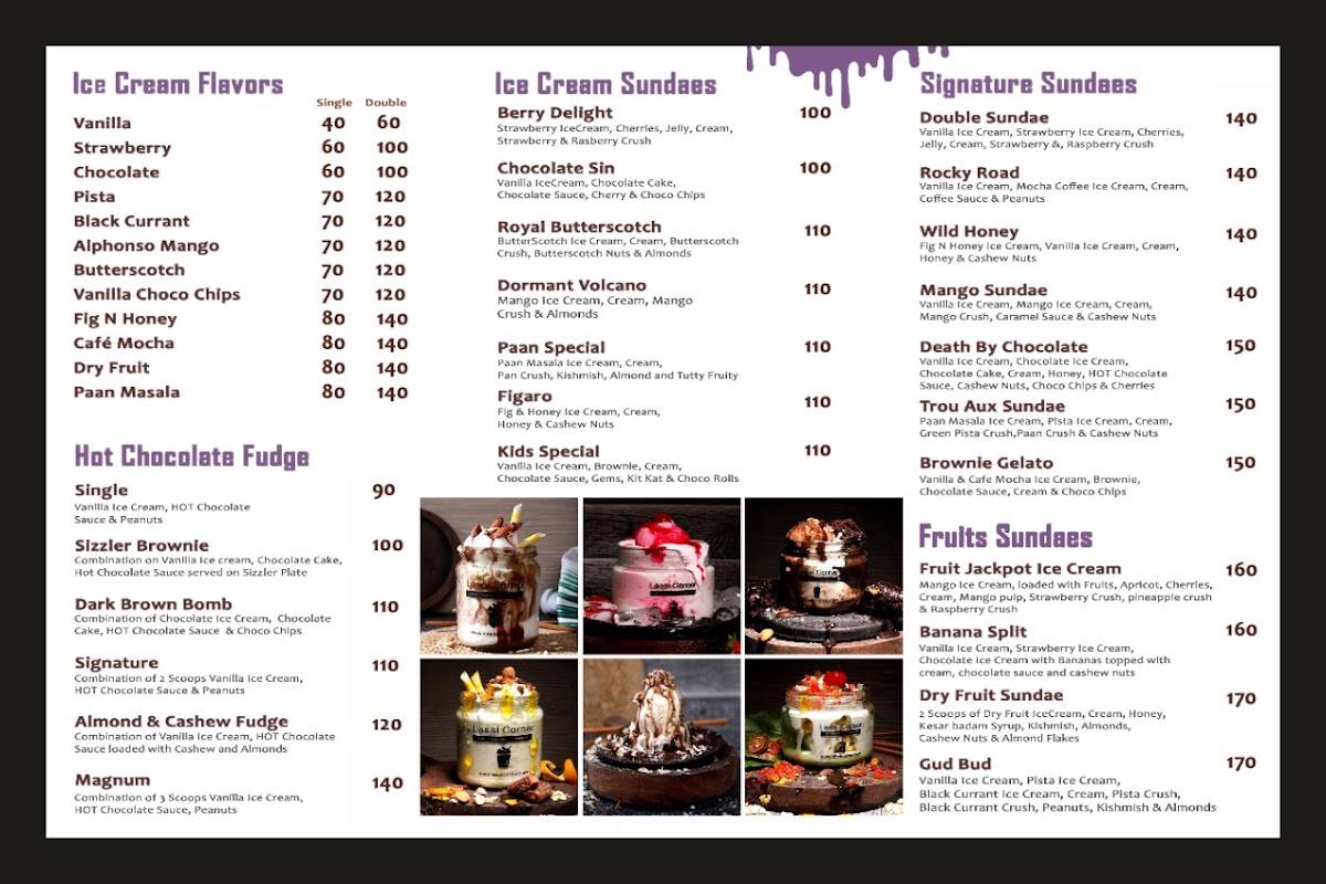 Menu at The Lassi Corner, Coimbatore