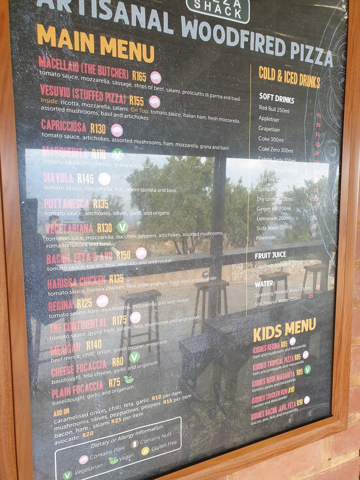 Menu at The Lookout Deck, Cableway pub & bar, Hartbeespoort