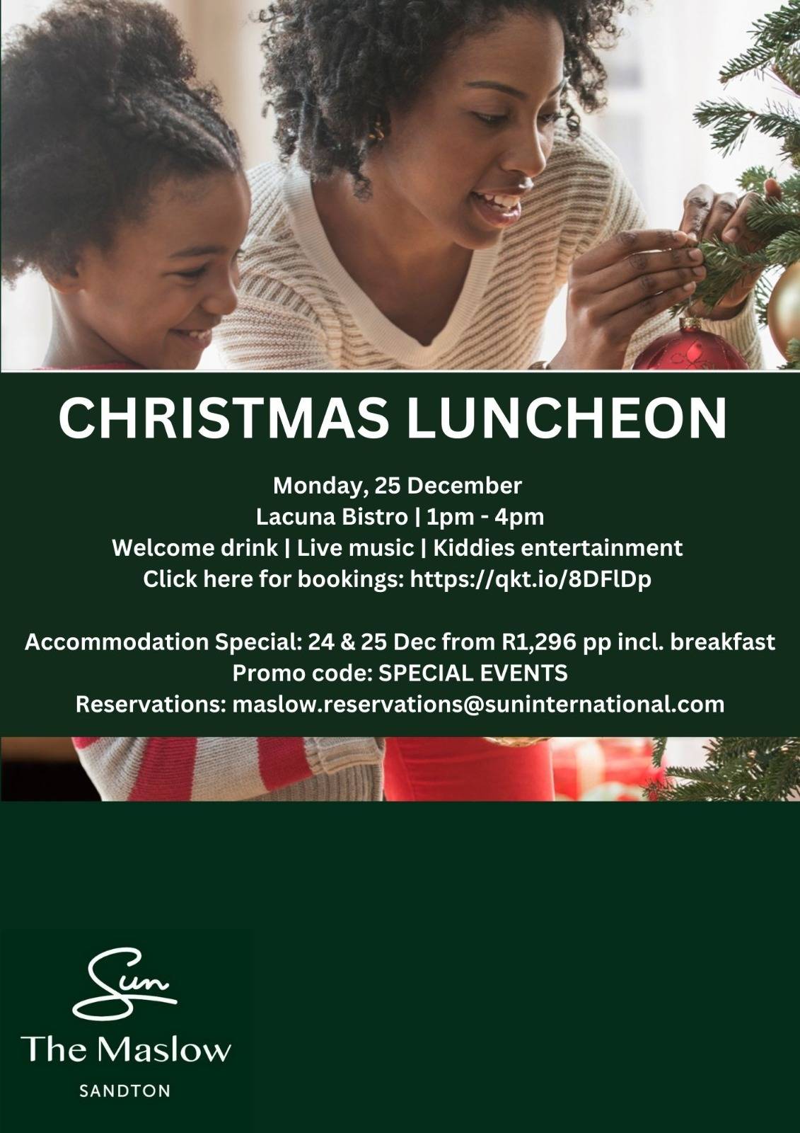 Menu at The Maslow Hotel Sandton pub & bar, Sandton
