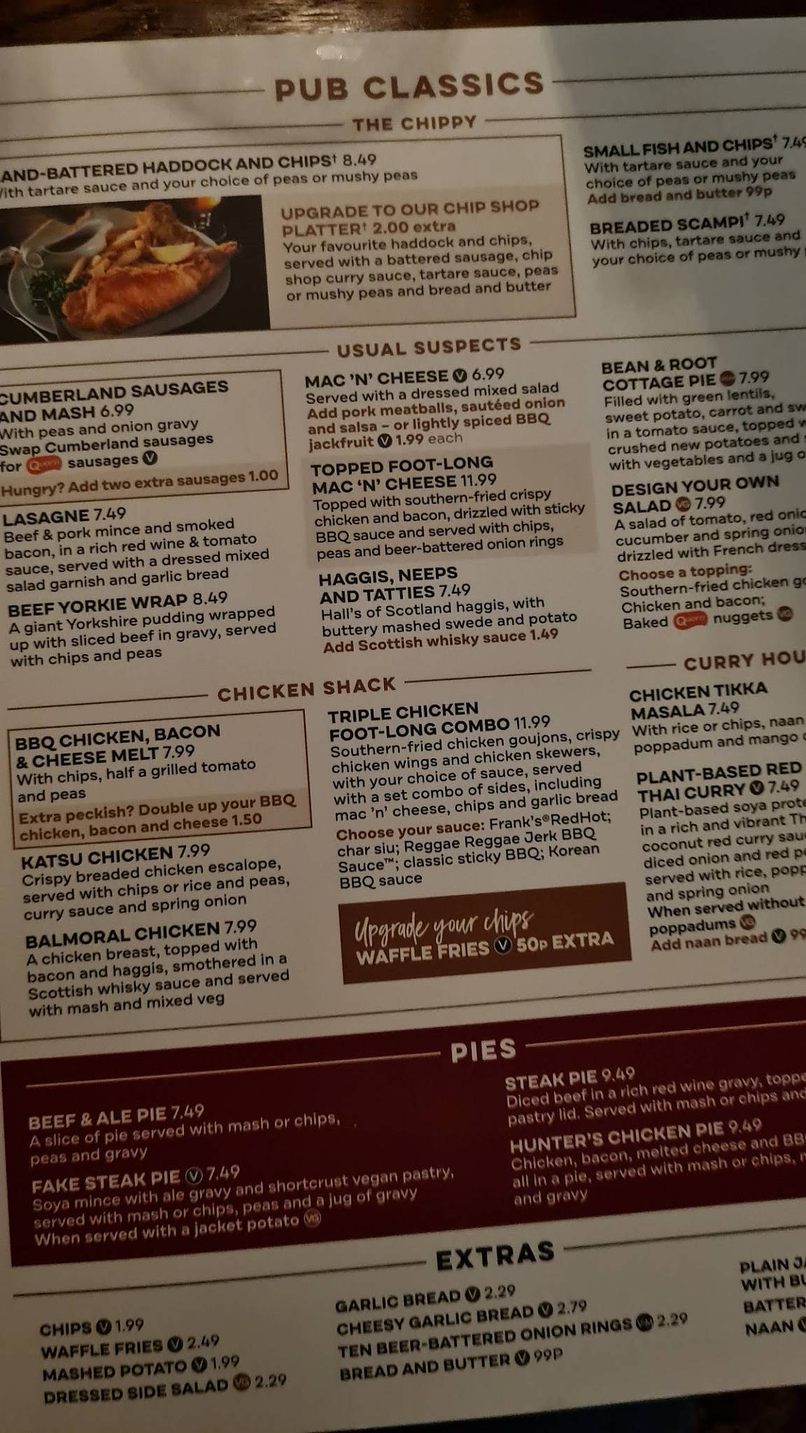 Menu at The Old Smiddy pub & bar, Glasgow, 131 Old Castle Rd