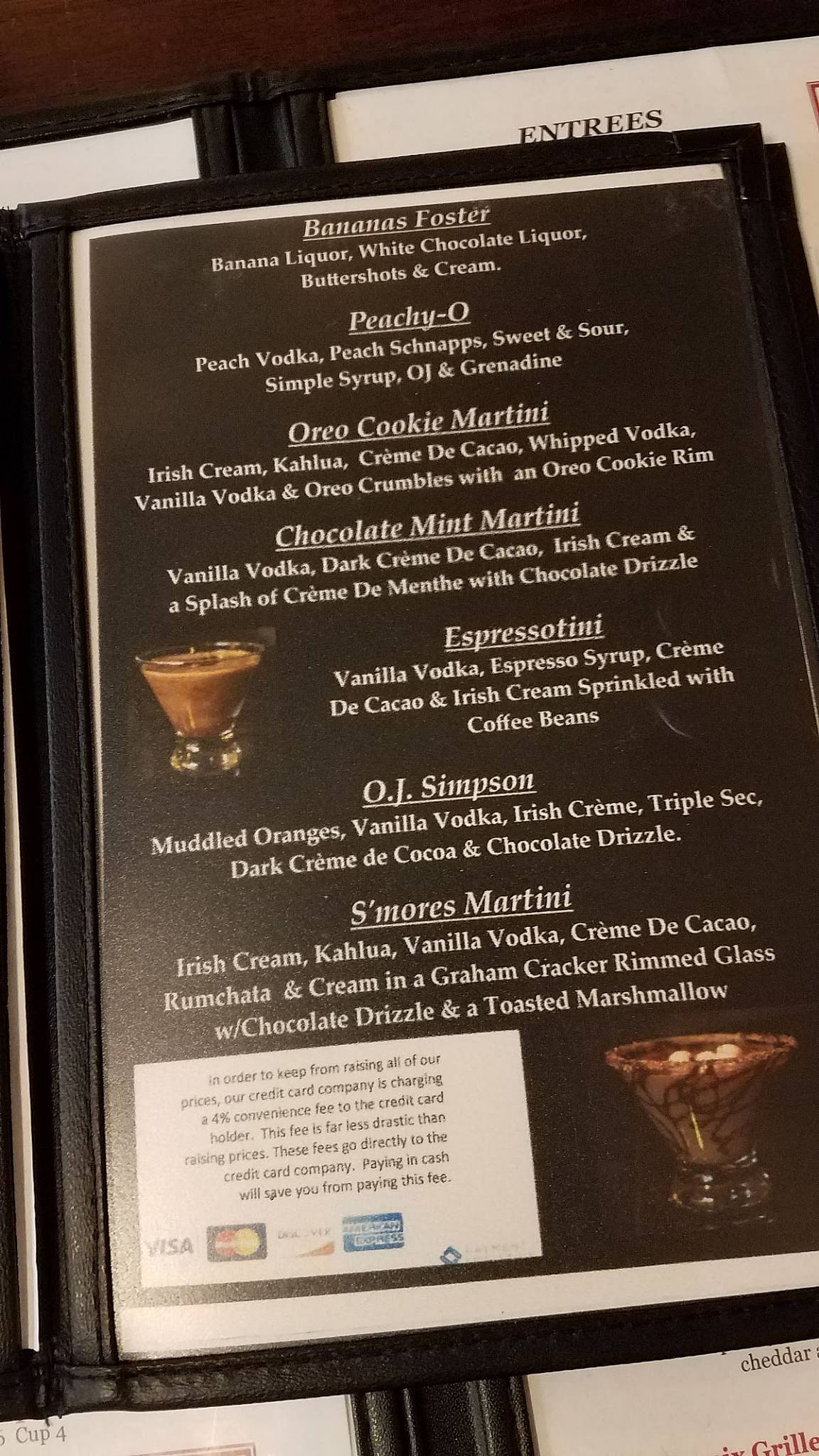 Menu at The Phoenix Restaurant & Martini Bar, Davenport