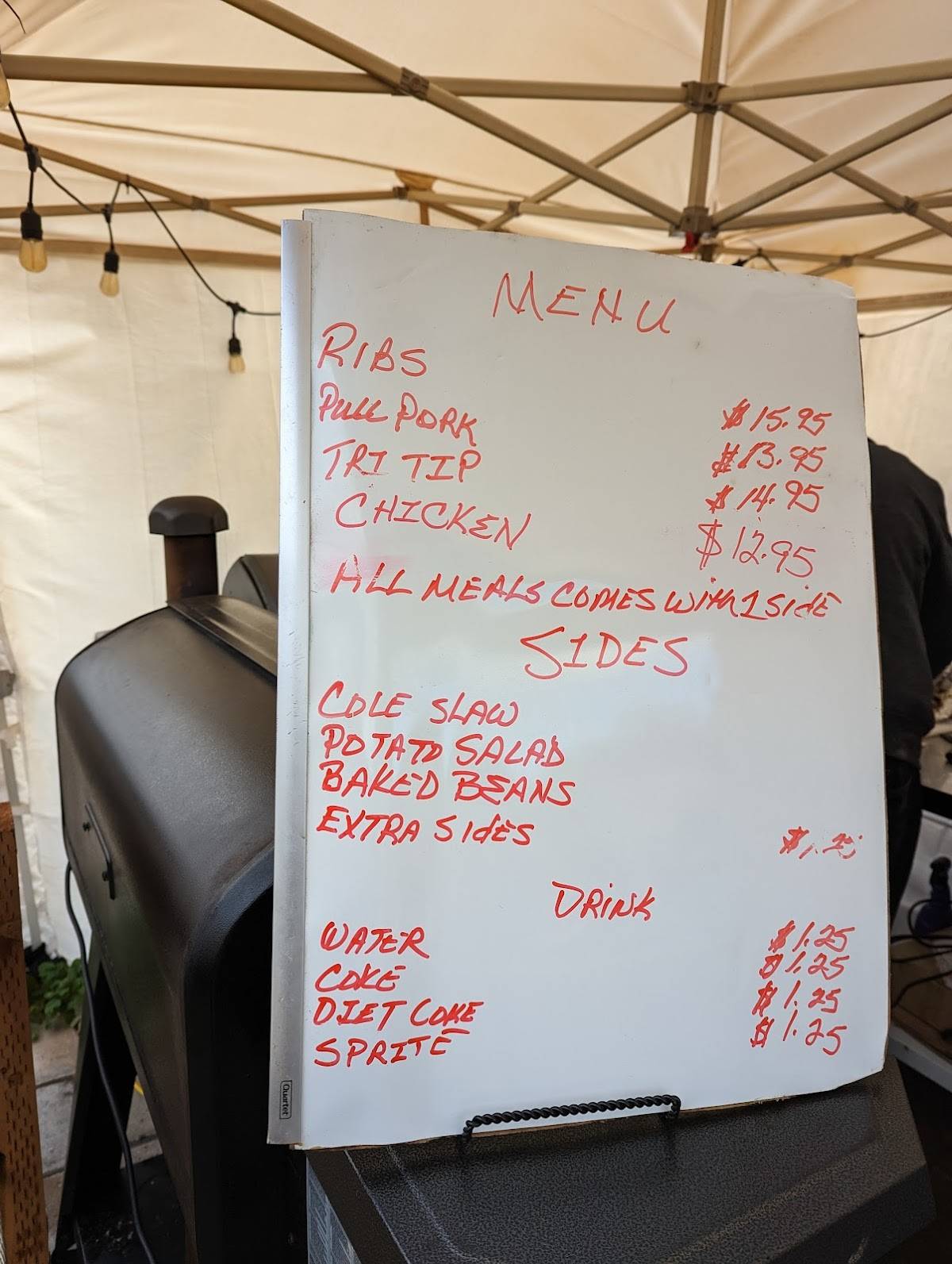 Carta de The Pit BBQ, Washougal