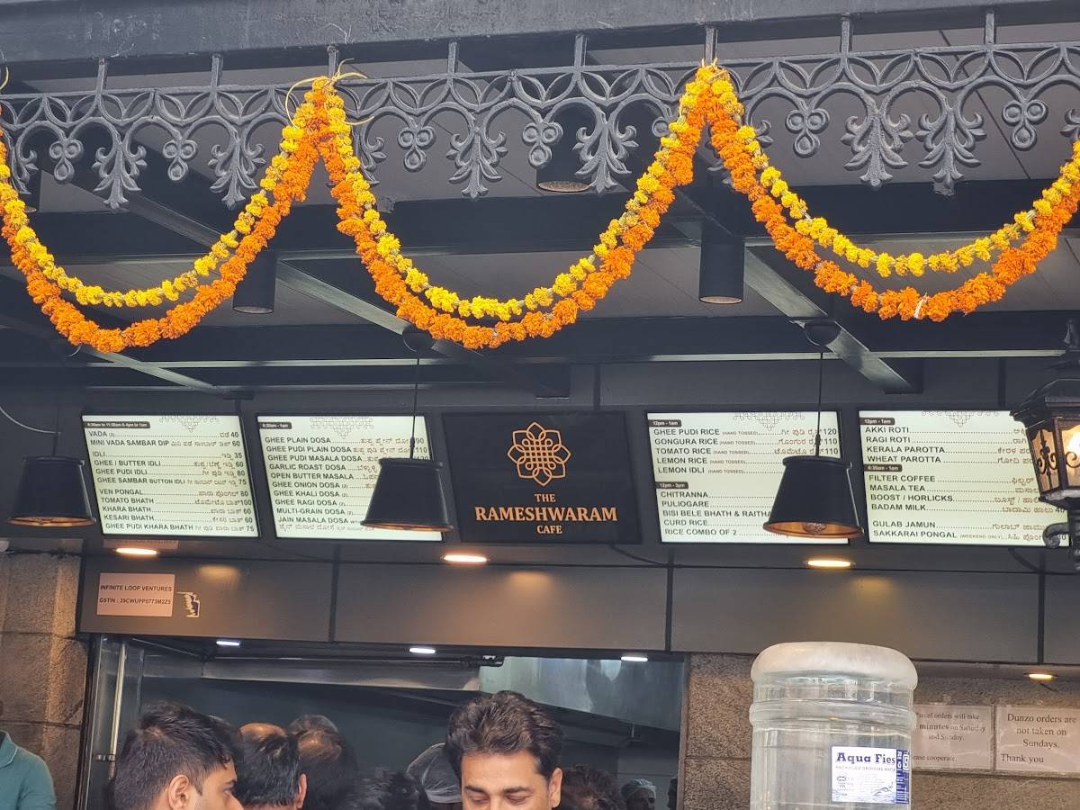 Menu at The Rameshwaram Cafe @ Indiranagar, Bengaluru