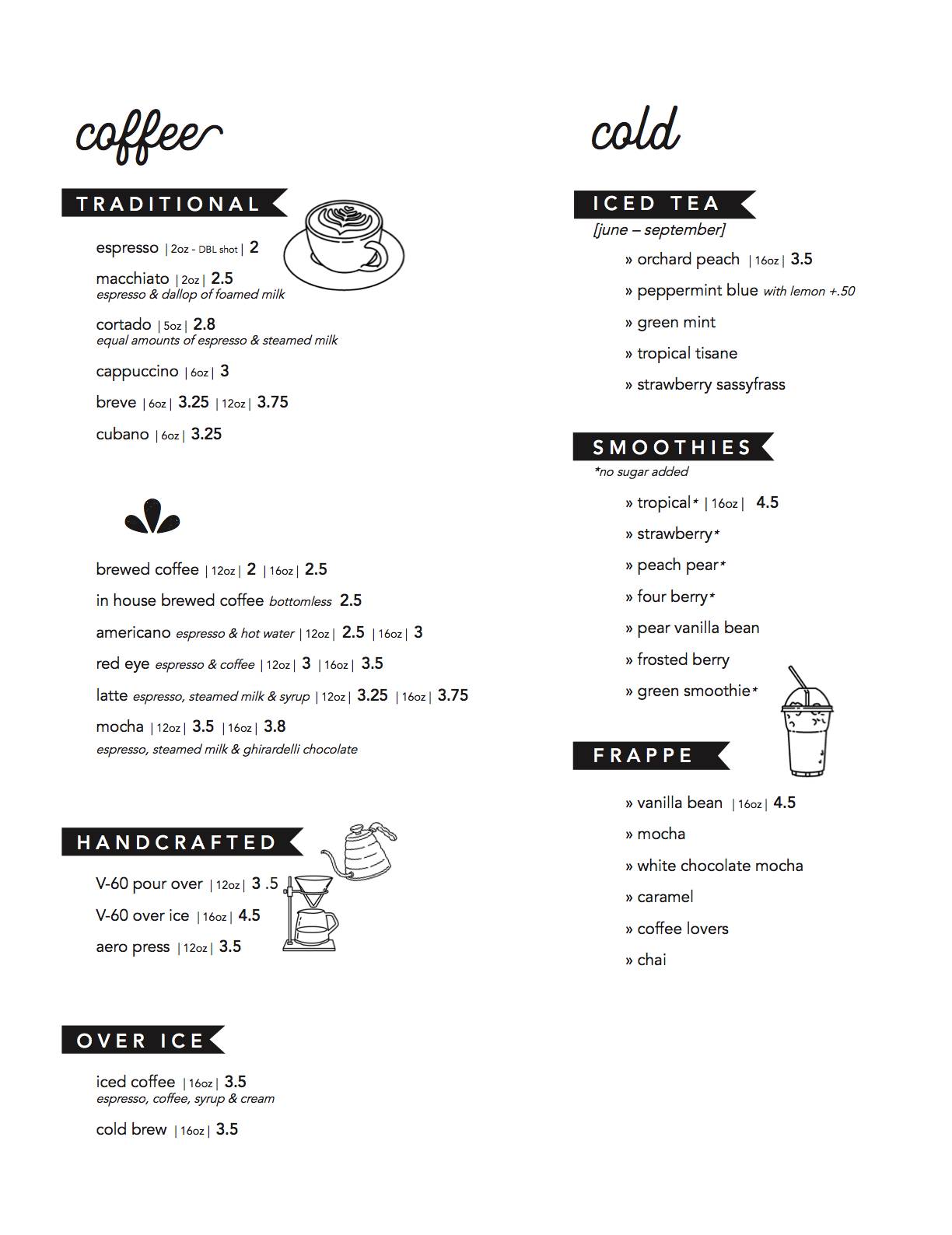 Menu at The Red Mug Coffee Co. pub & bar, Mount Hope