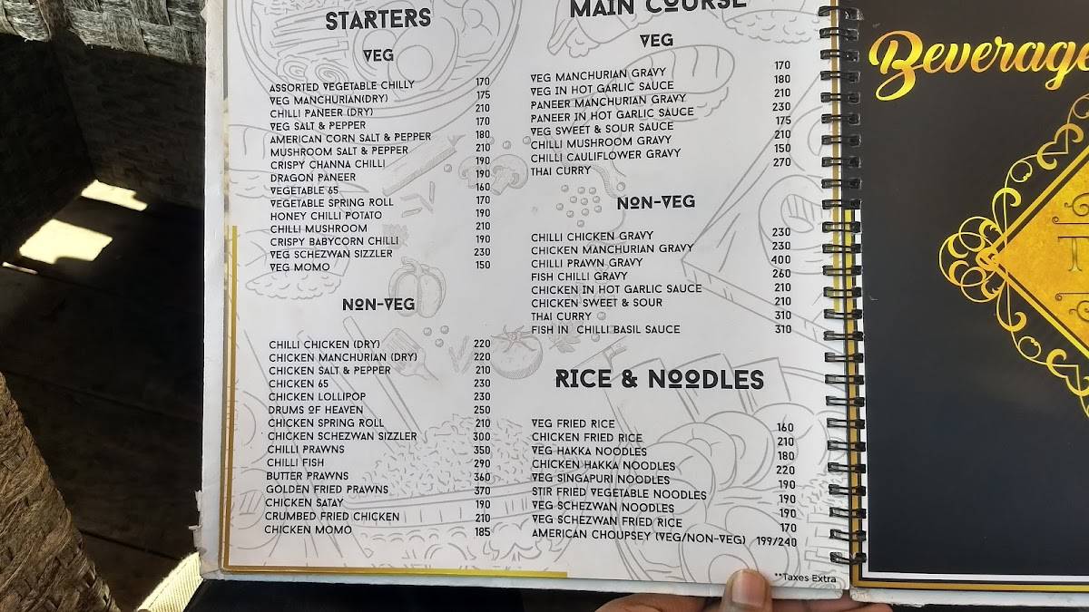 Menu at The Reef Rooftop Restaurant, Ranchi