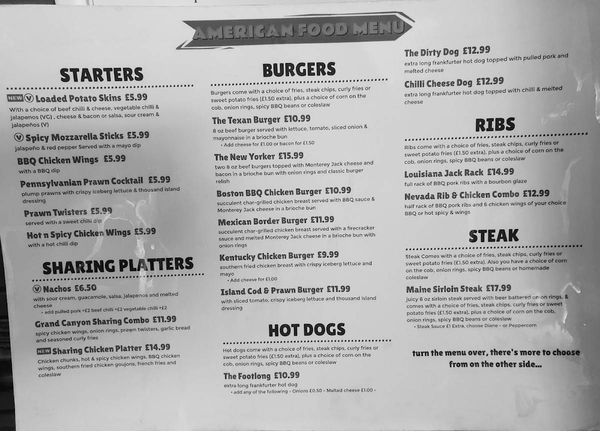 Menu at The Robin pub & bar, Brentwood