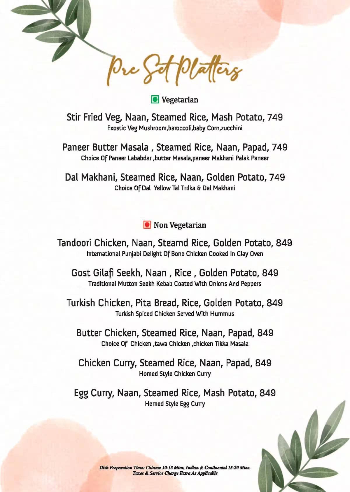Menu at The Salt Cafe, Agra