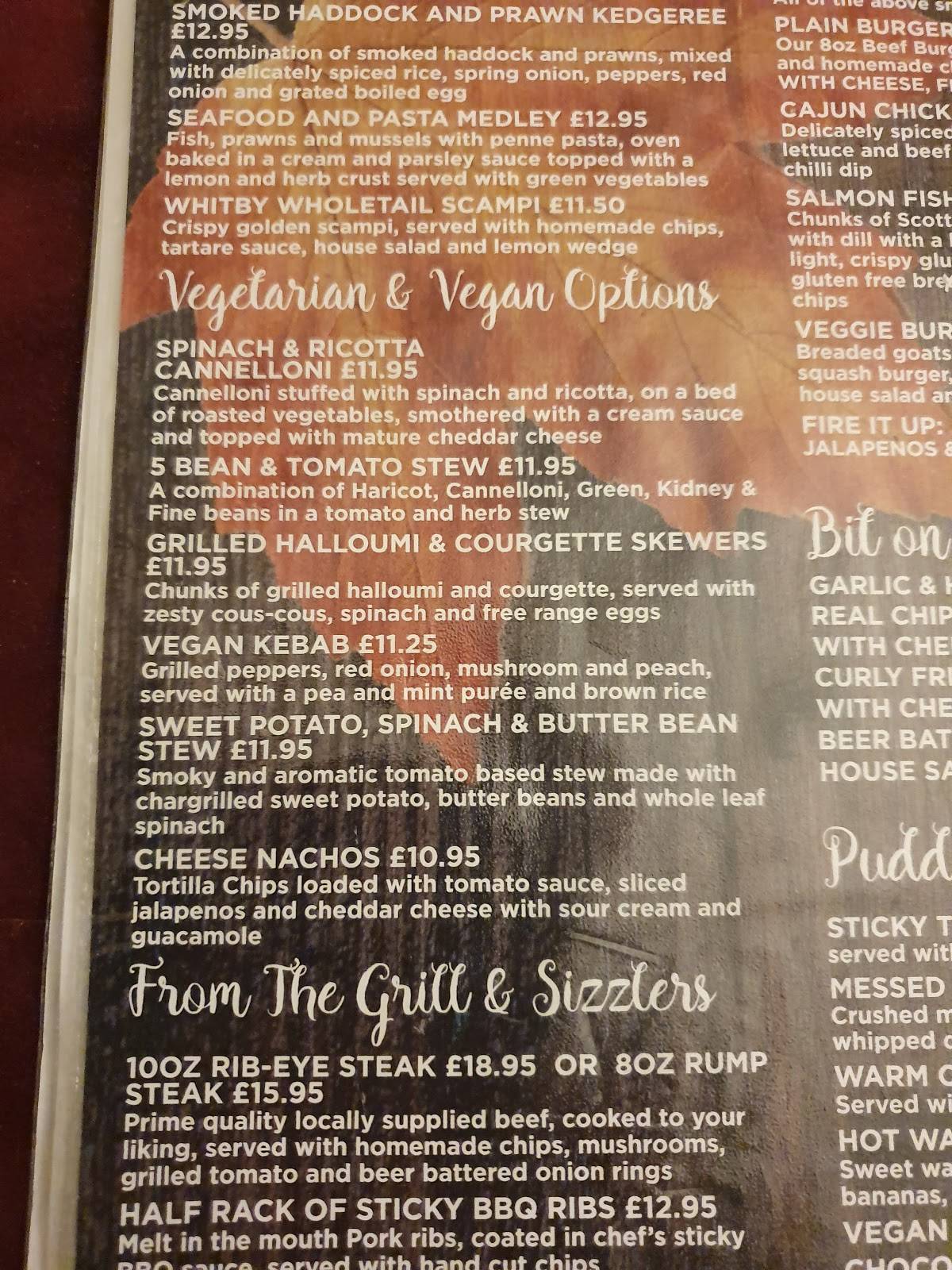 Menu at The Shakespeare Inn (B&B, Accommodation And Eatery) pub & bar ...