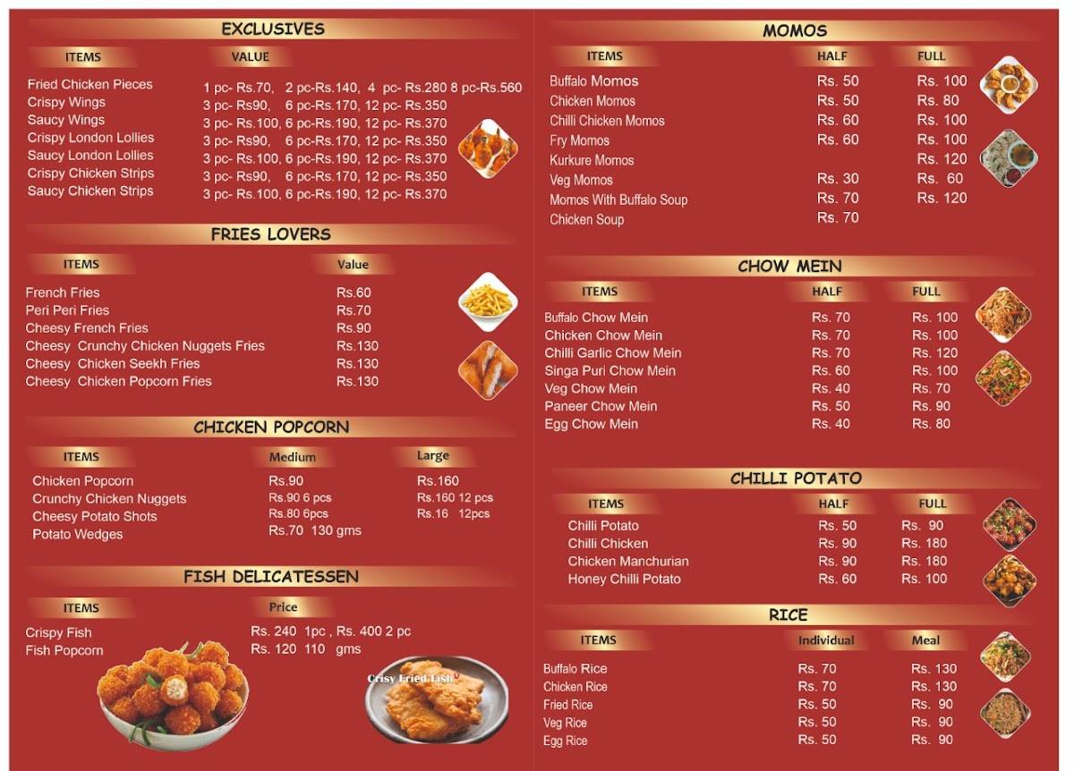 Menu at The hot &fresh, New Delhi
