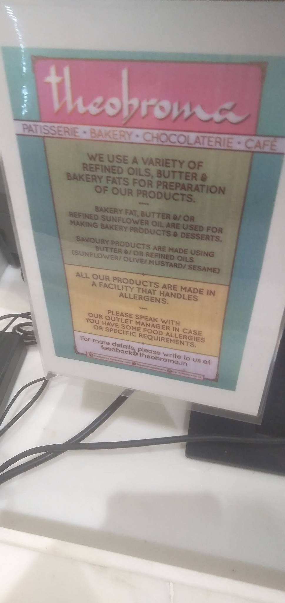 Menu at Theobroma Bakery and Cake Shop - Mira Road, Thane, Mira Bhayandar