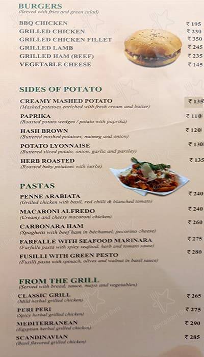 Menu at Supreme Upper Crust, Thiruvananthapuram