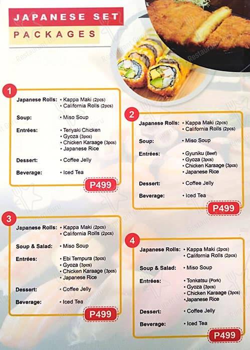Menu at Torimomo restaurant, Manila, HXGM+CRC