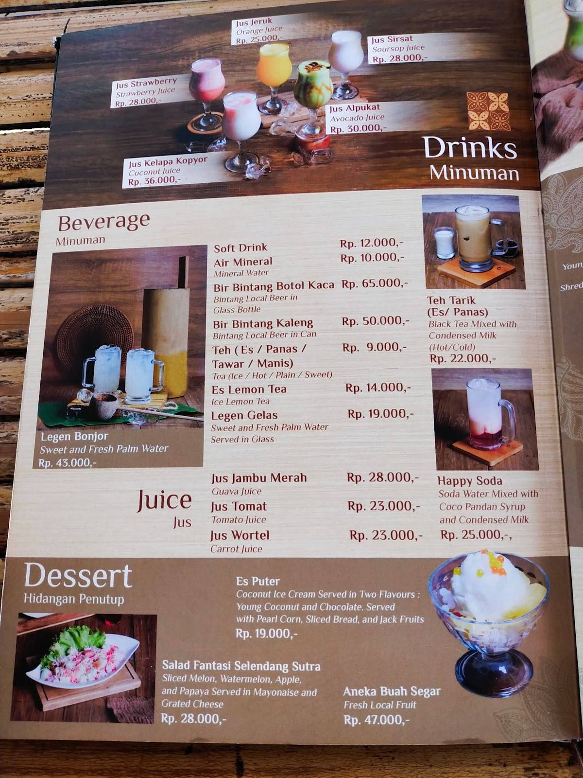 Menu at RM Handayani - Wisata Paiton restaurant, Triwungan, Jl. Raya ...