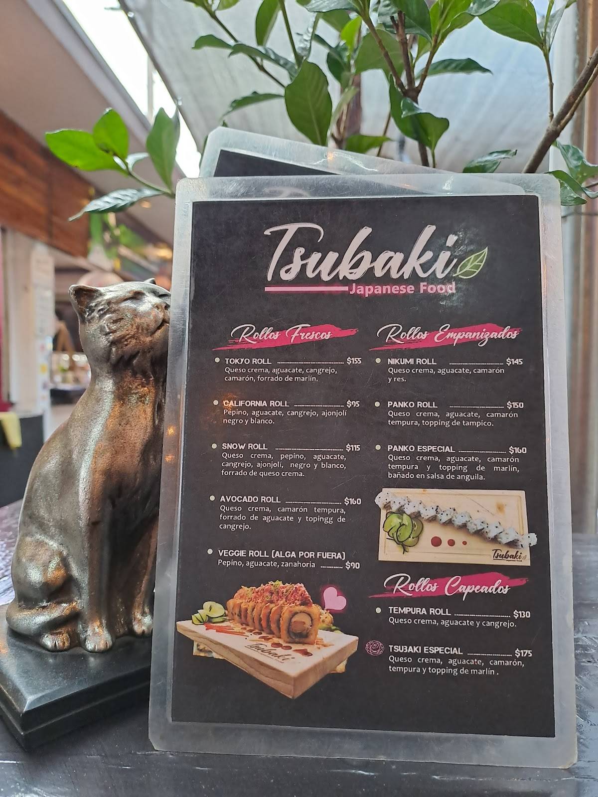 Menu at Tsubaki Japanese Food restaurant, Ensenada