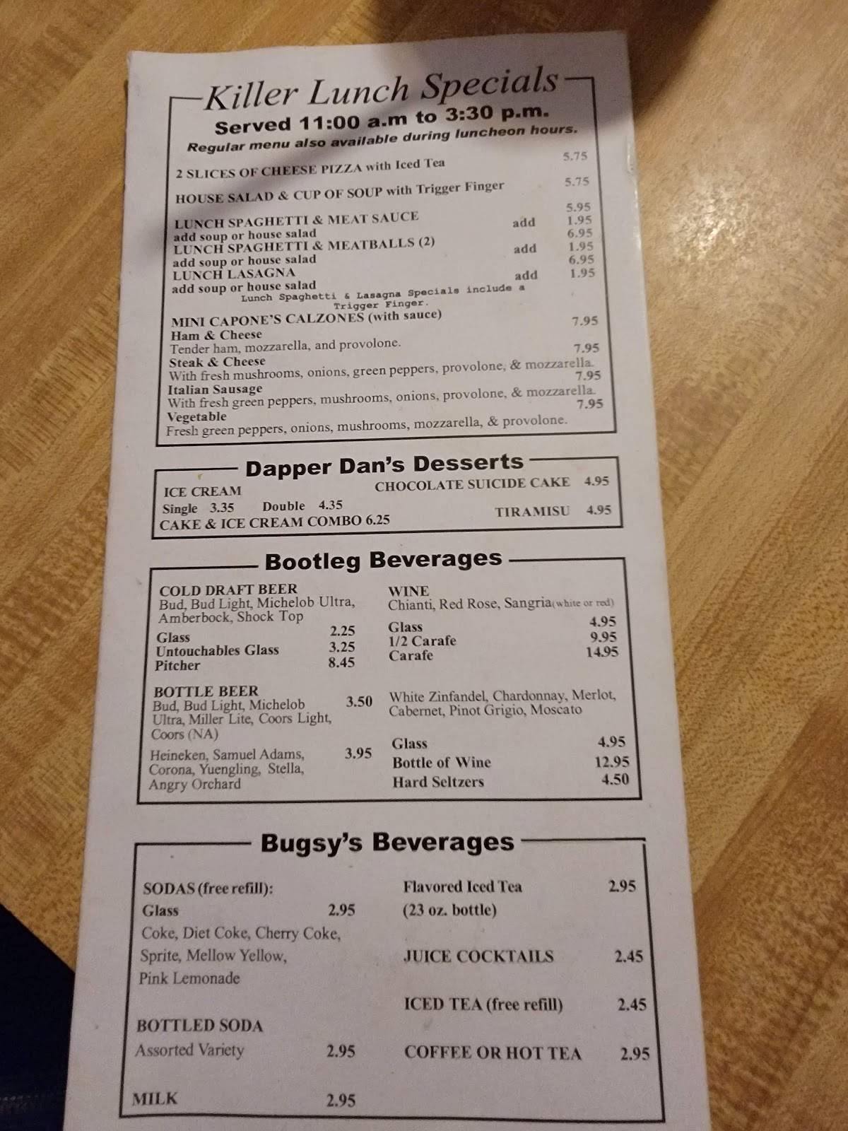 Menu at Untouchables Pasta & Pizza pizzeria, Largo