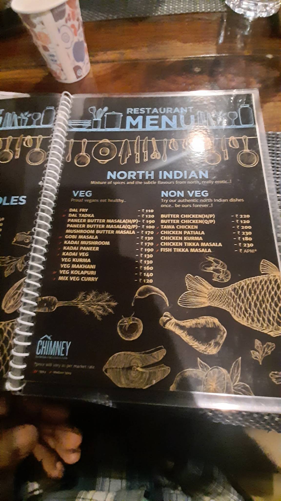 Menu at Chimney Family Restaurant, Varkala