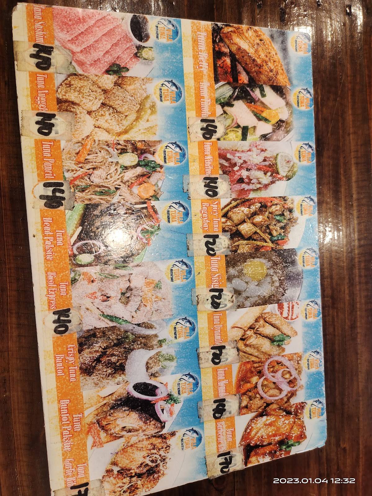 Menu at Villa Tuna - Iligan restaurant, Iligan City