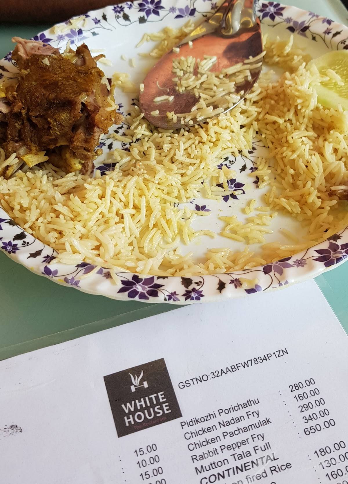 Menu at WHITE HOUSE RESTAURANT, Puduppadi