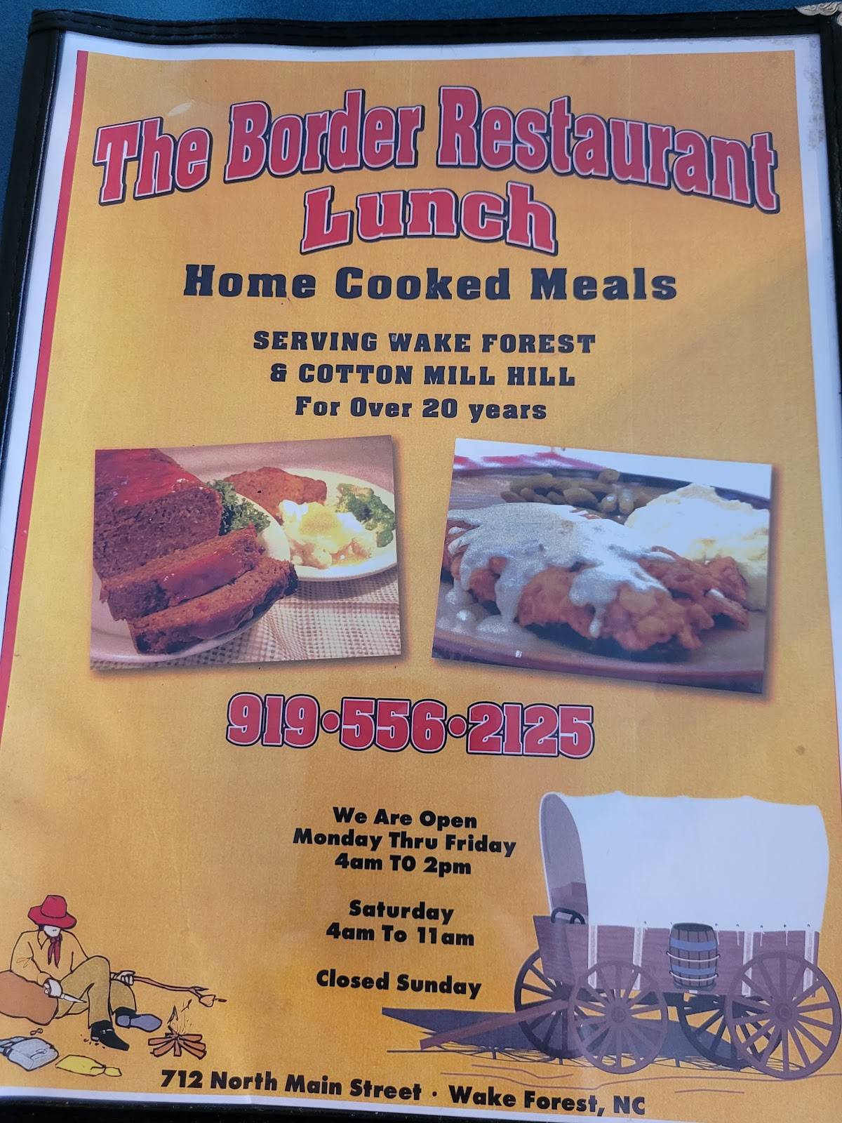 Menu at The Border Restaurant, Wake Forest