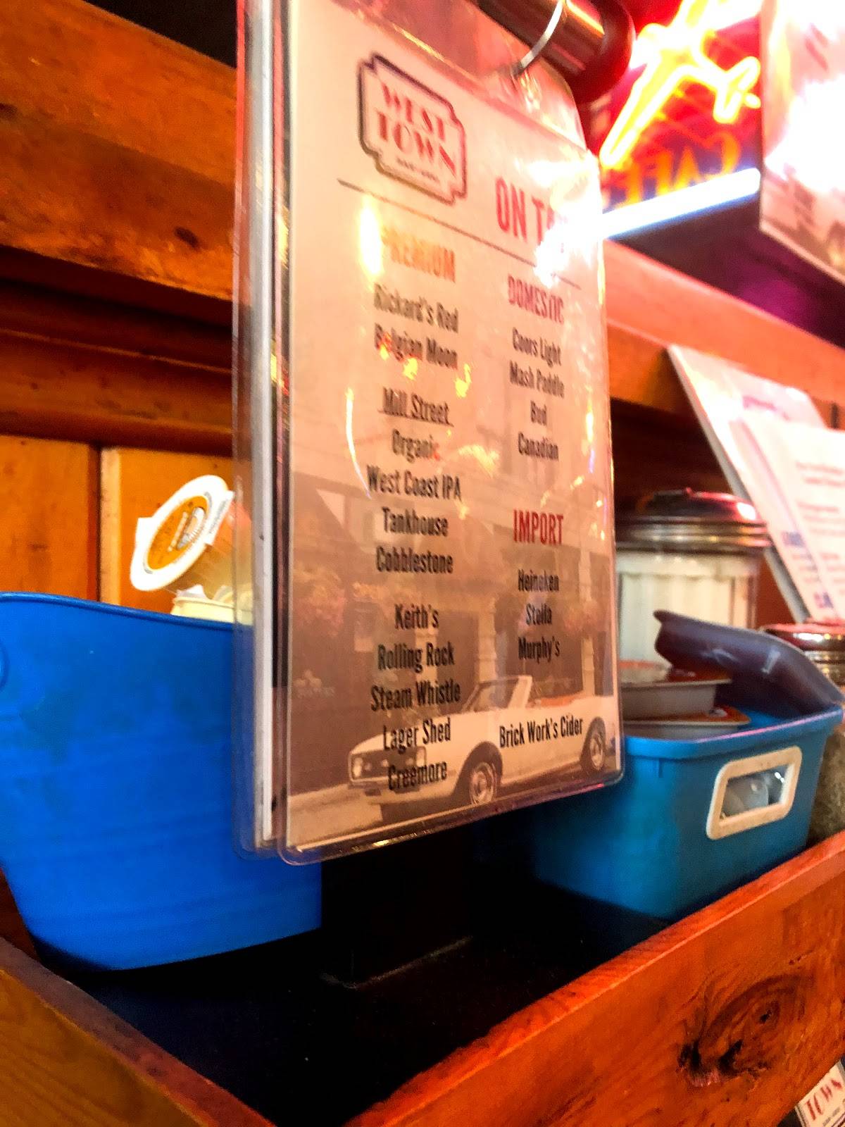 Menu at West Town Bar & Grill, Hamilton