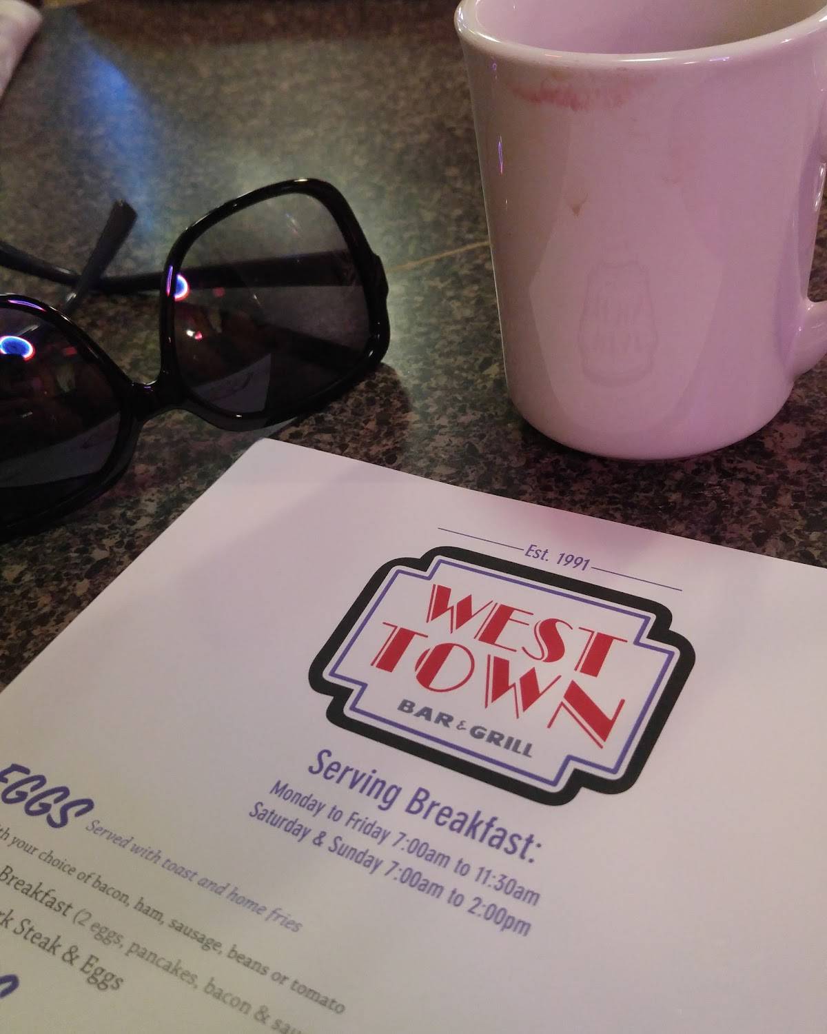 Menu at West Town Bar & Grill, Hamilton
