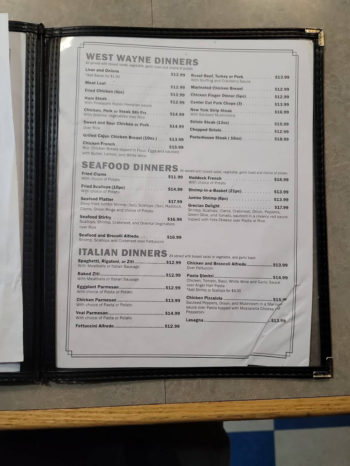 Menu at West Wayne Restaurant, Macedon, NY-31