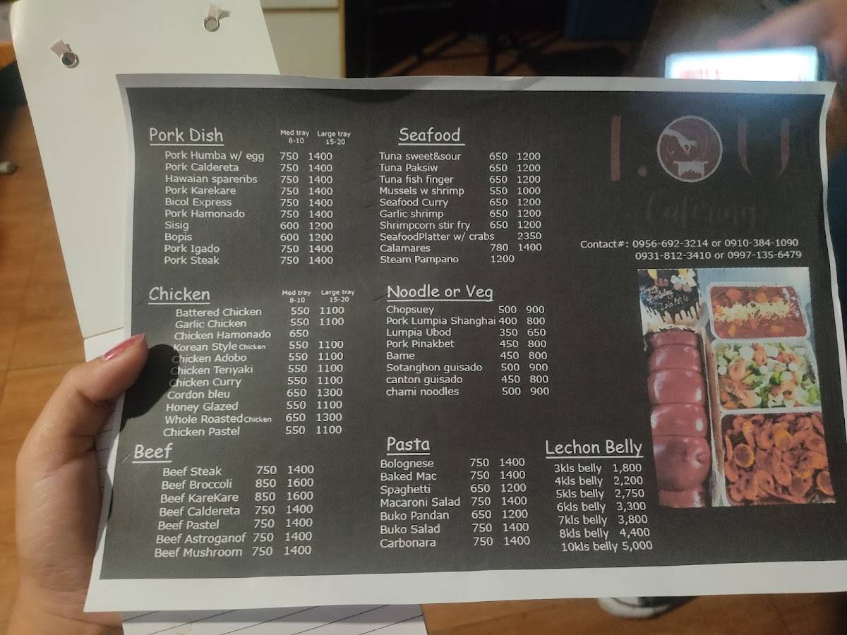 Menu at Worth-Eat Cafe and Restobar by Lou Catering Services, Davao City
