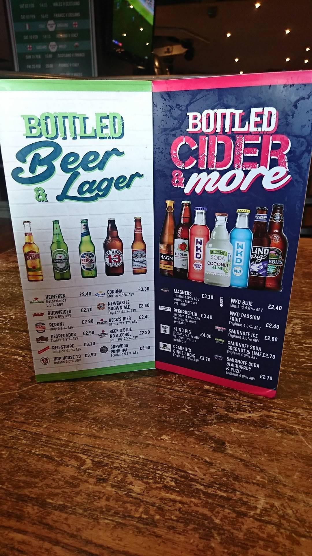 Menu at Yates Leigh pub & bar, Leigh