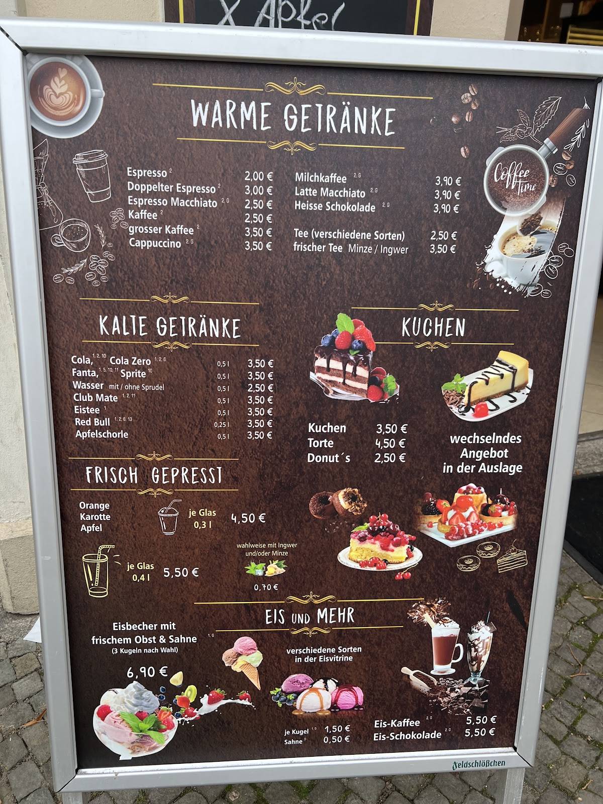 Speisekarte von Café Montana cafe, Potsdam