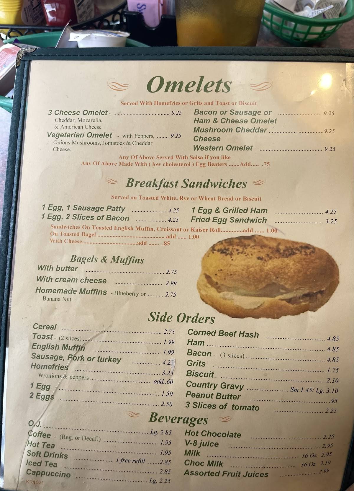 Menu at koffee kup restaurant, Daytona Beach