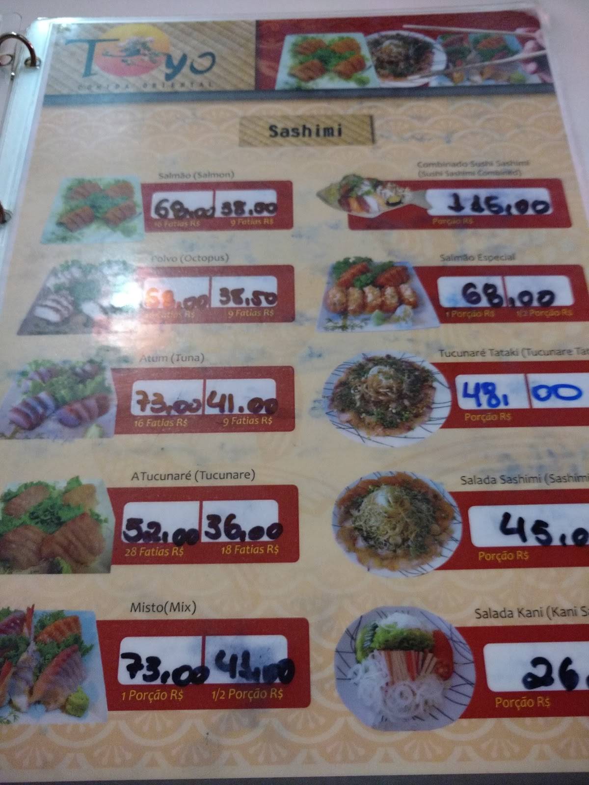 Menu em Toyo Comida Oriental restaurante, Manaus, Rua Francisco Orellana
