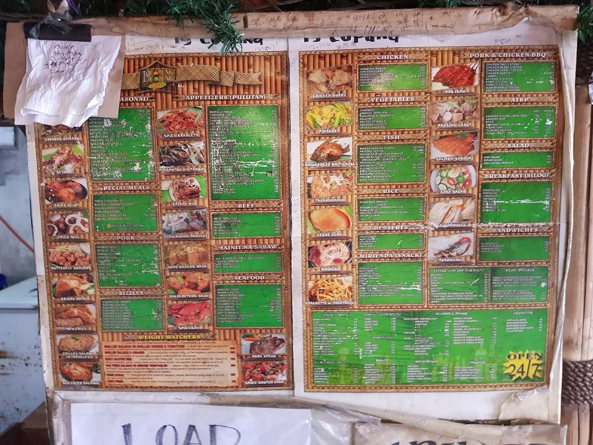 Menu at 19 Copung Copung pub & bar, Angeles, 5H6R+QC6
