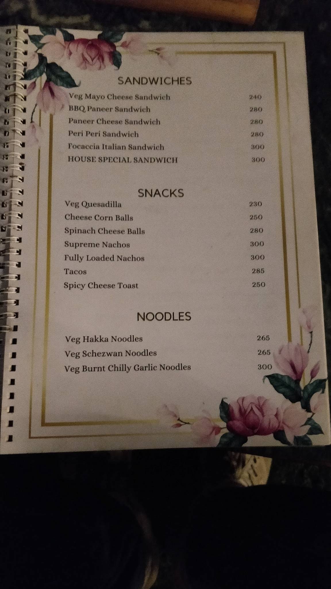 Menu at Pehar Rooftop Restro-Cafe, Ahmedabad