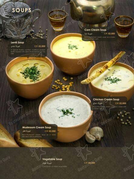 Menu at Al Jazeerah Signature Middle East Restaurant And Cafe Bandung ...