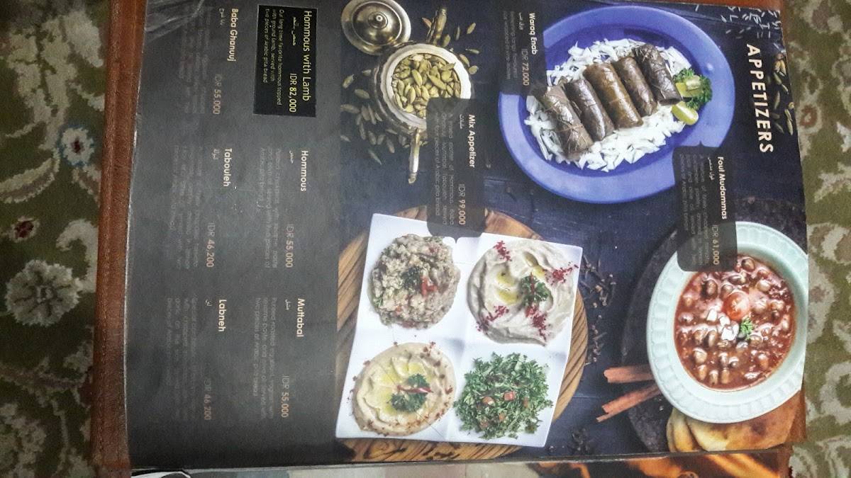 Menu at Al Jazeerah Signature Middle East Restaurant And Cafe Bandung ...