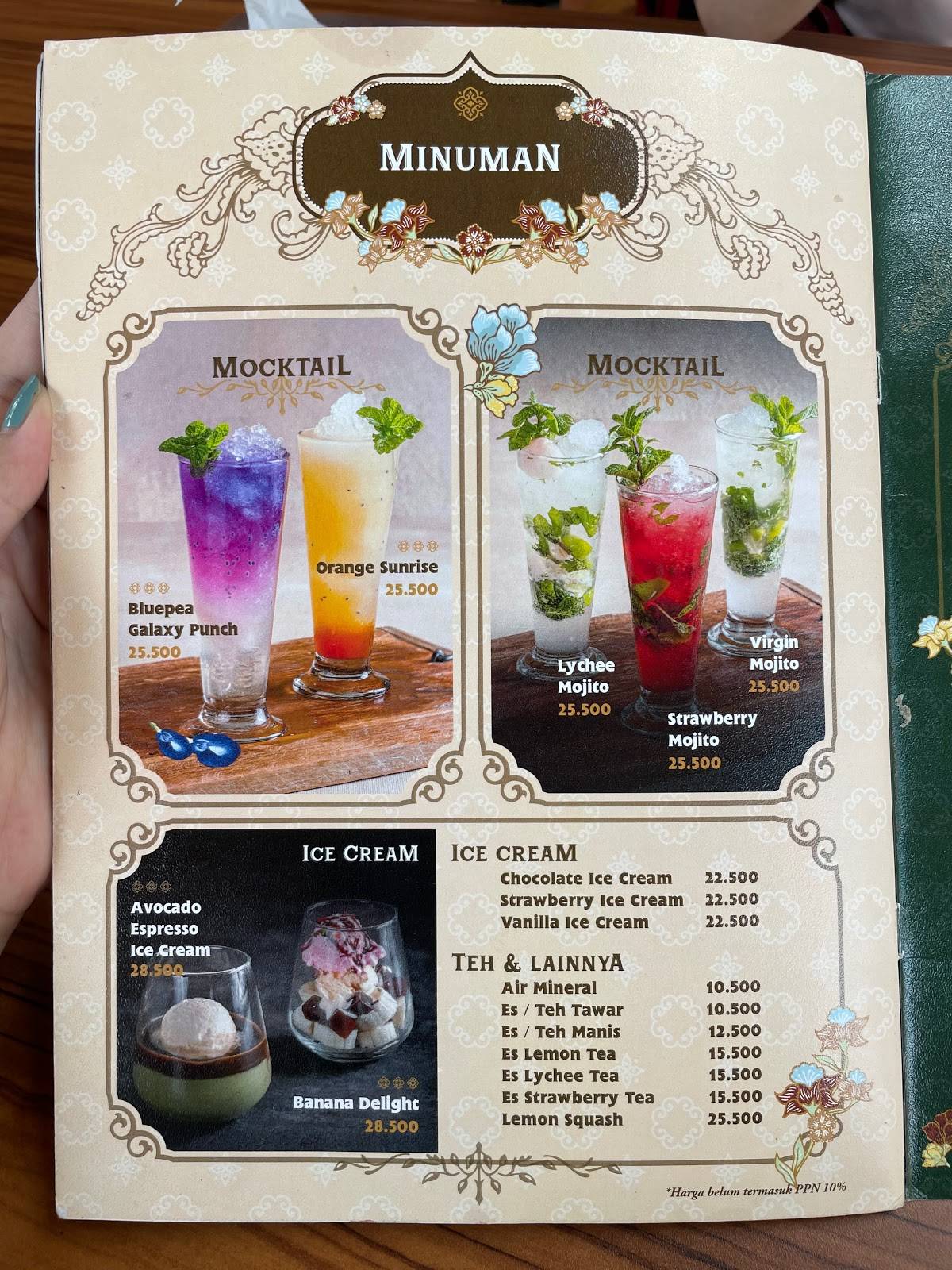 Menu at Aroem Restaurant & Ballroom, Semarang