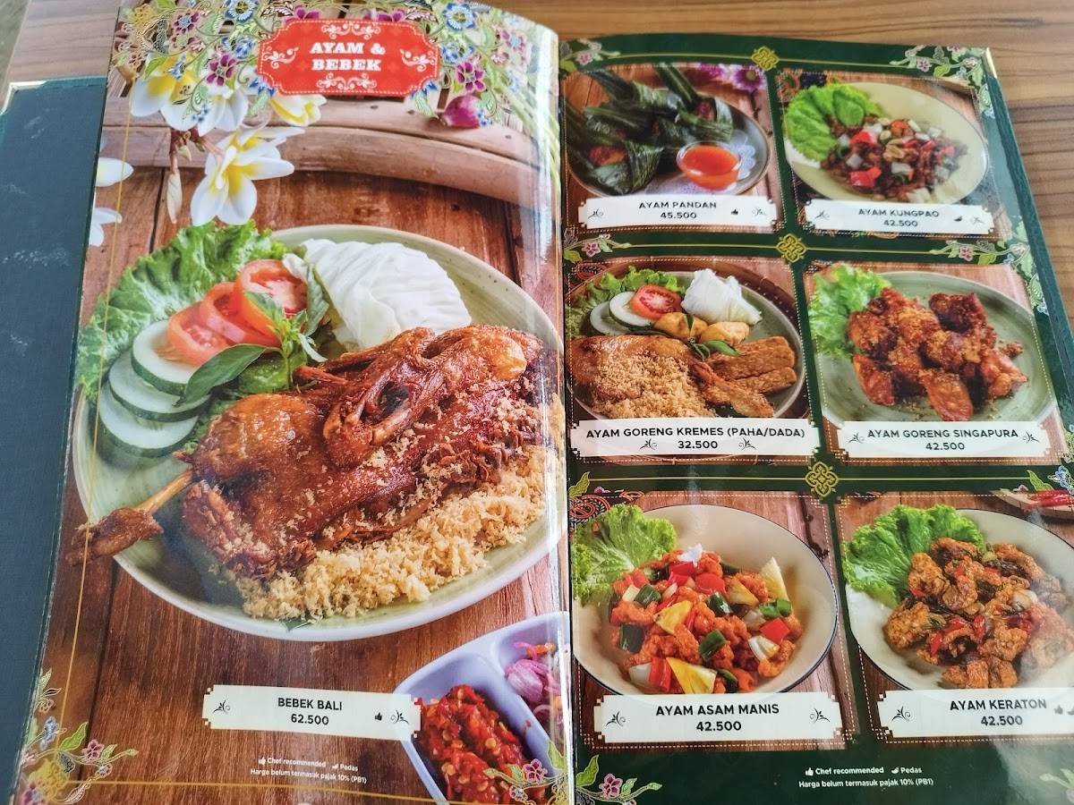 Menu at Aroem Restaurant & Ballroom, Semarang