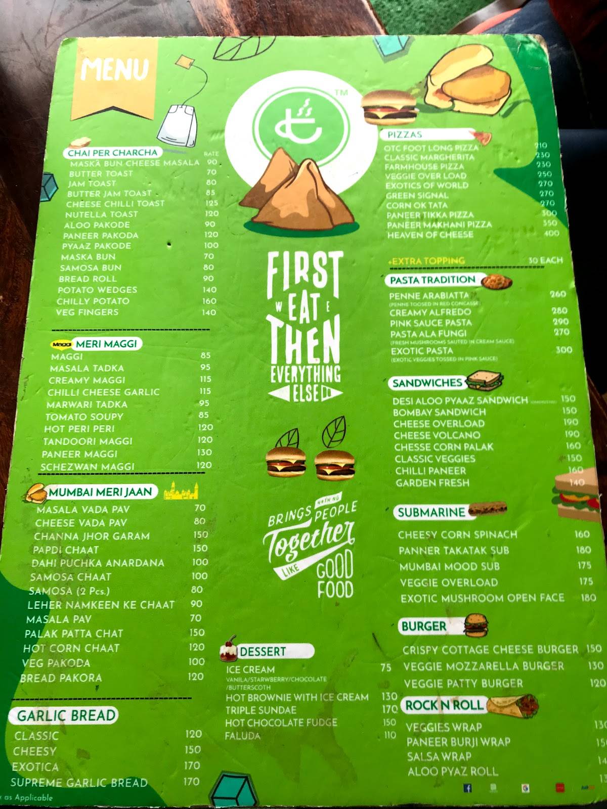 Menu at Art cafe Tibara by Tea Tradition, Jaipur, SB-1