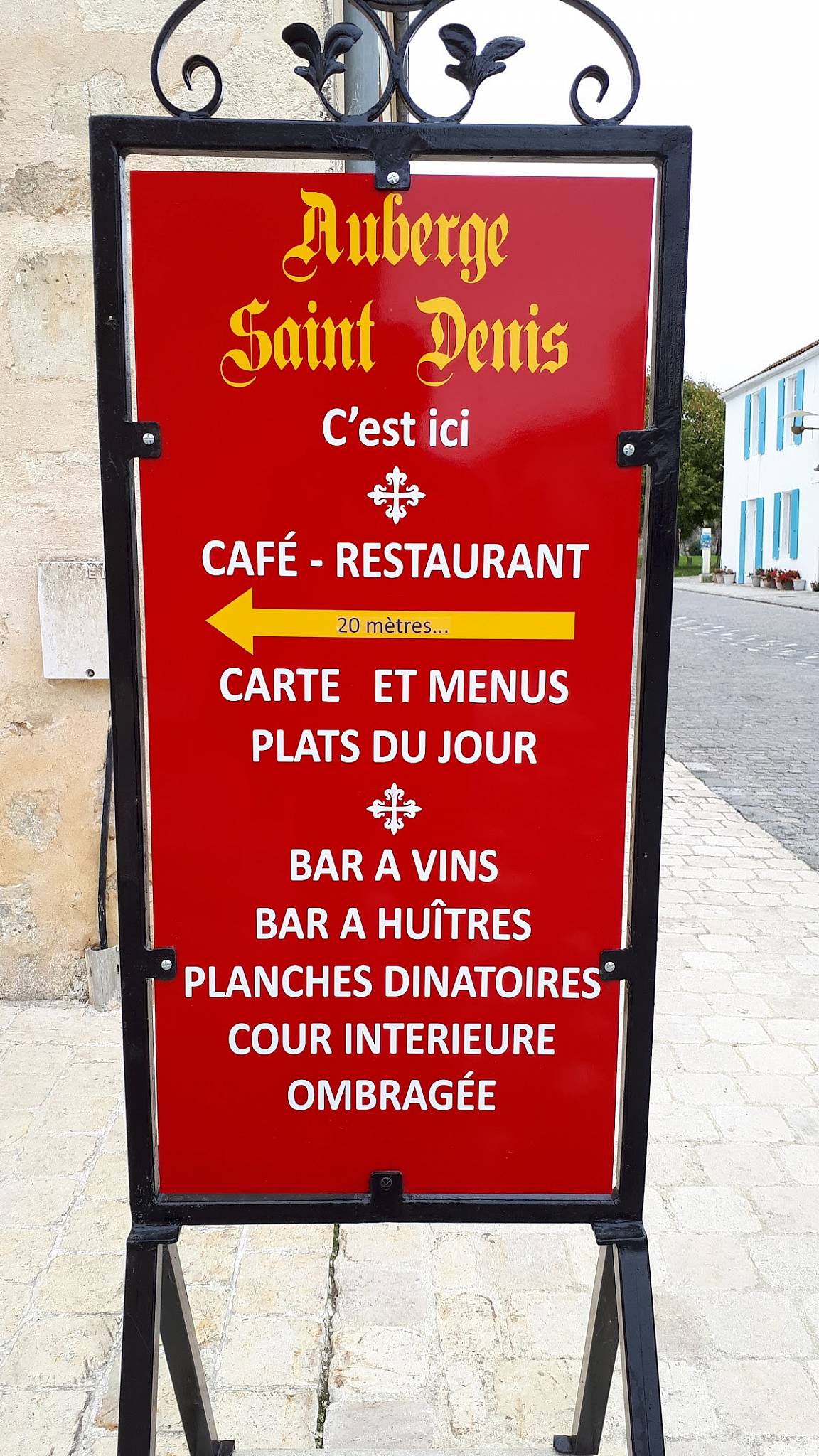 Menu at Auberge Saint Denis pizzeria, Hiers-Brouage