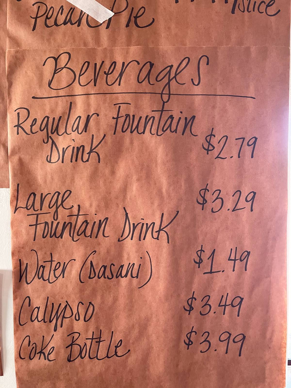 Menu at Eric's Family Barbecue, Avondale