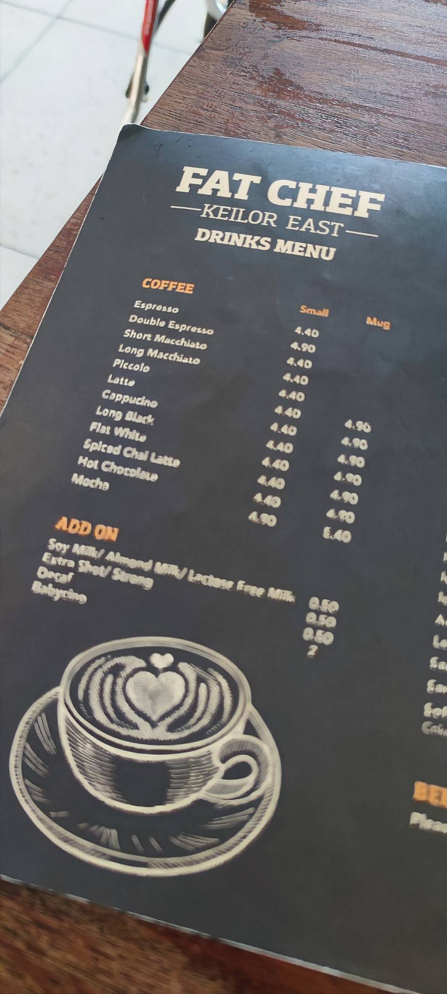 Menu at Fat Chef Keilor East restaurant, Keilor East, Unit 16/235 ...