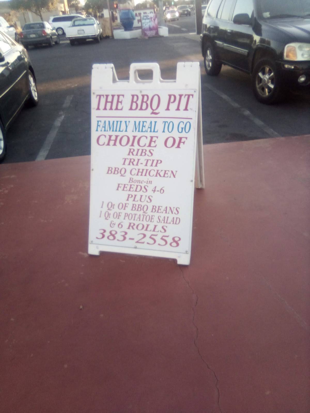 Menu at The Bar B-Q Pit, Merced