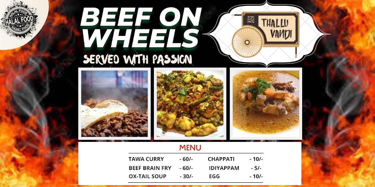 Menu at BEEF ON WHEELS, Chennai