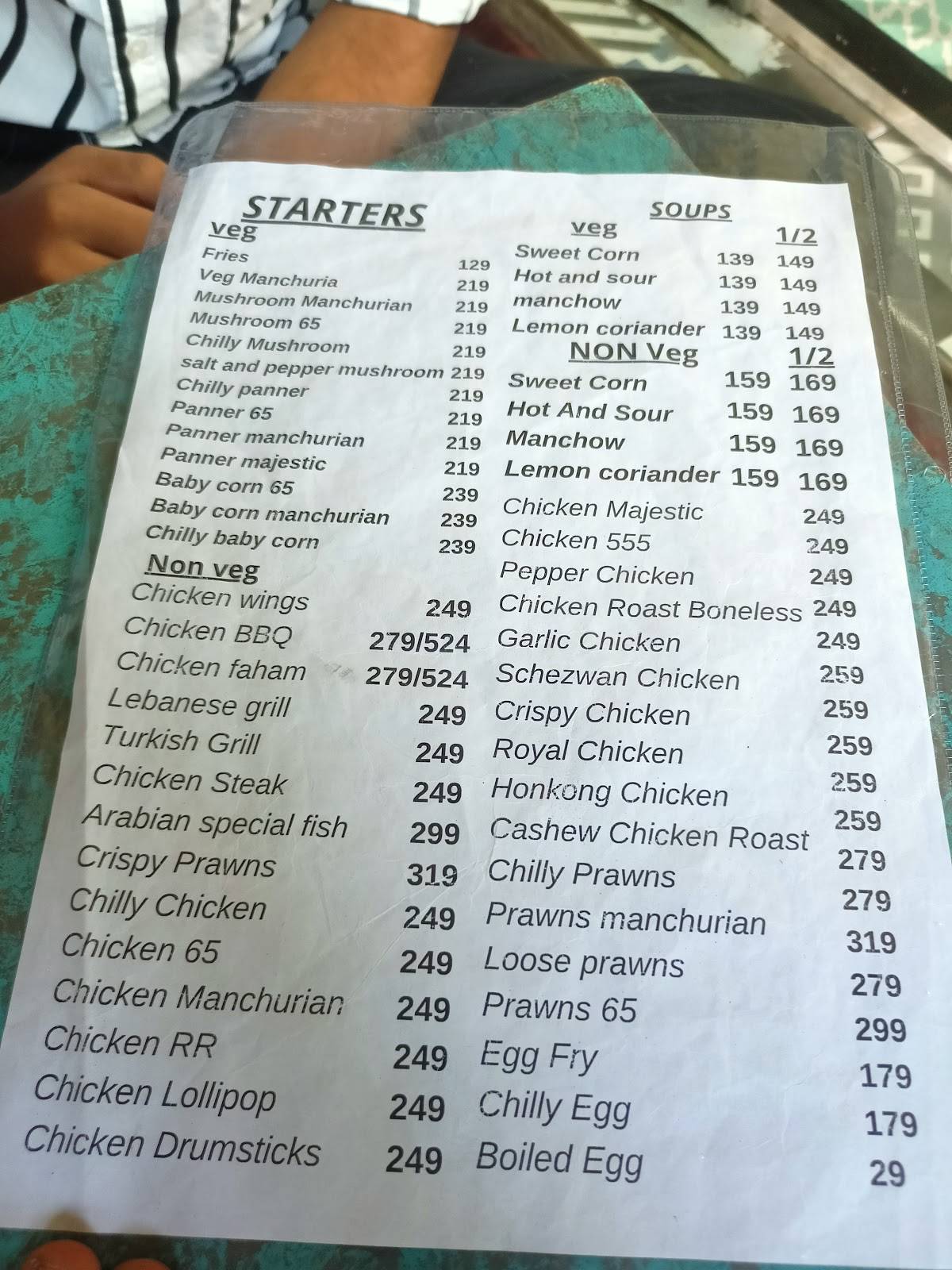 Menu at Barkas Arabian Kitchens, Rajahmundry, Near