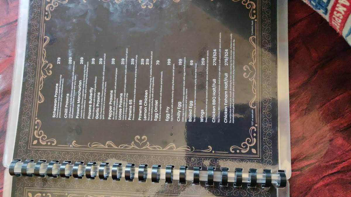 Menu at Barkas Arabian Kitchens, Rajahmundry, Near