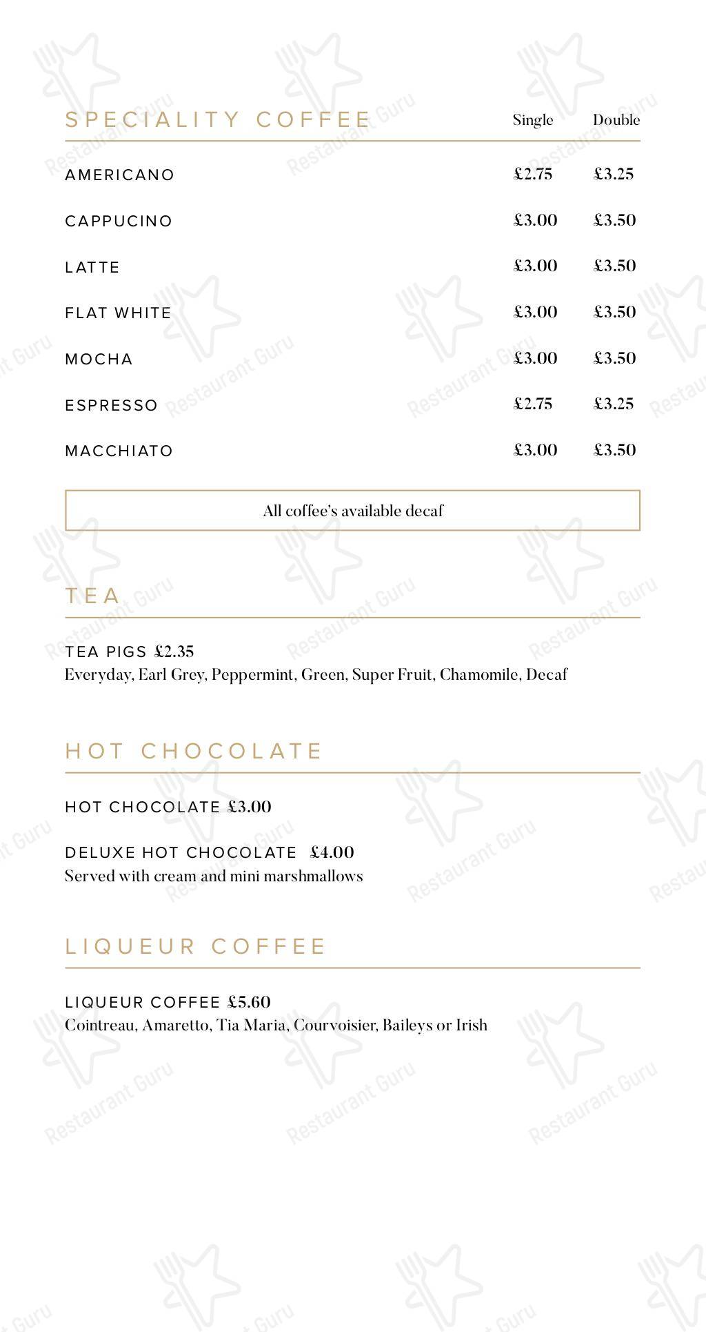 Menu at The Devonshire Arms pub & bar, Baslow, Nether End