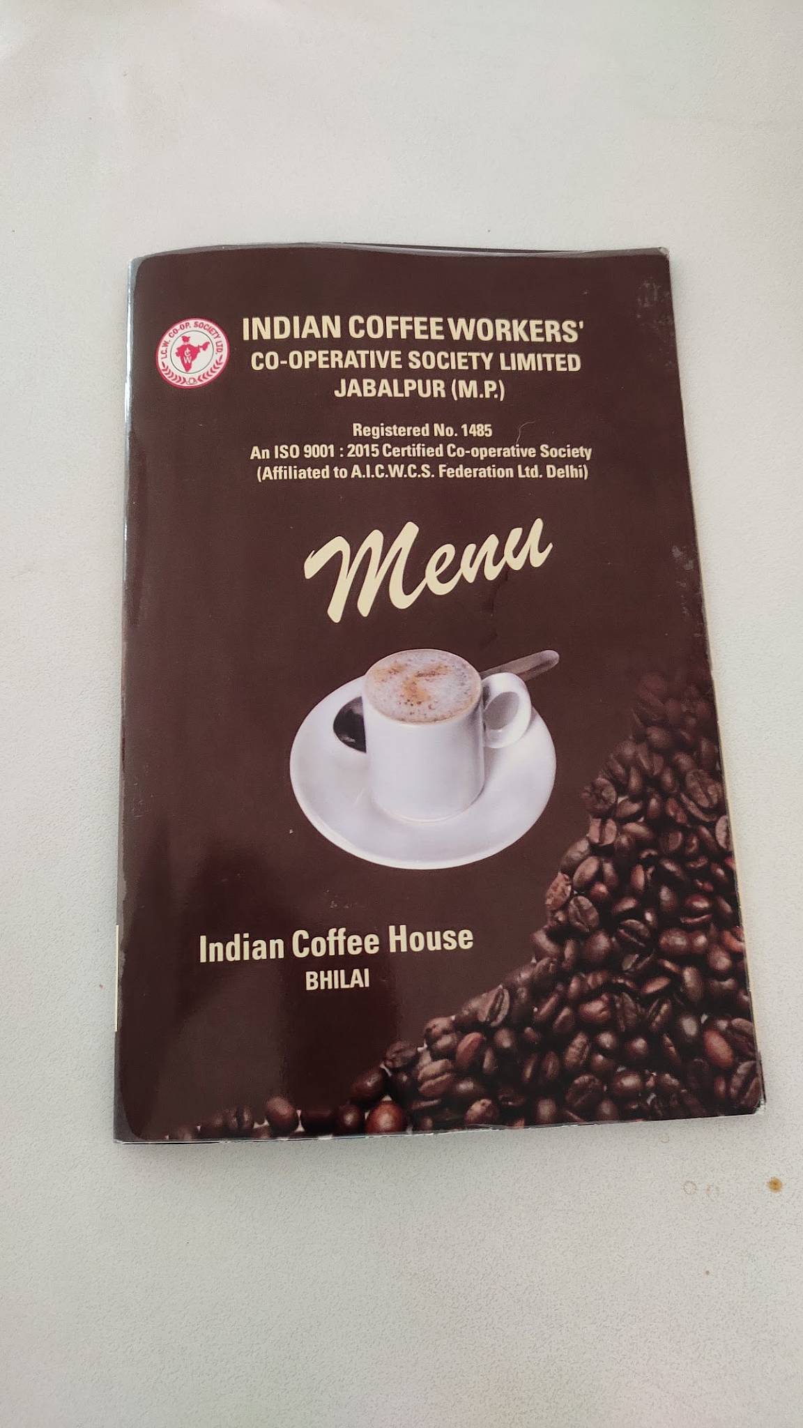 Menu at Indian coffee house, Durg, 58P8+RVJ