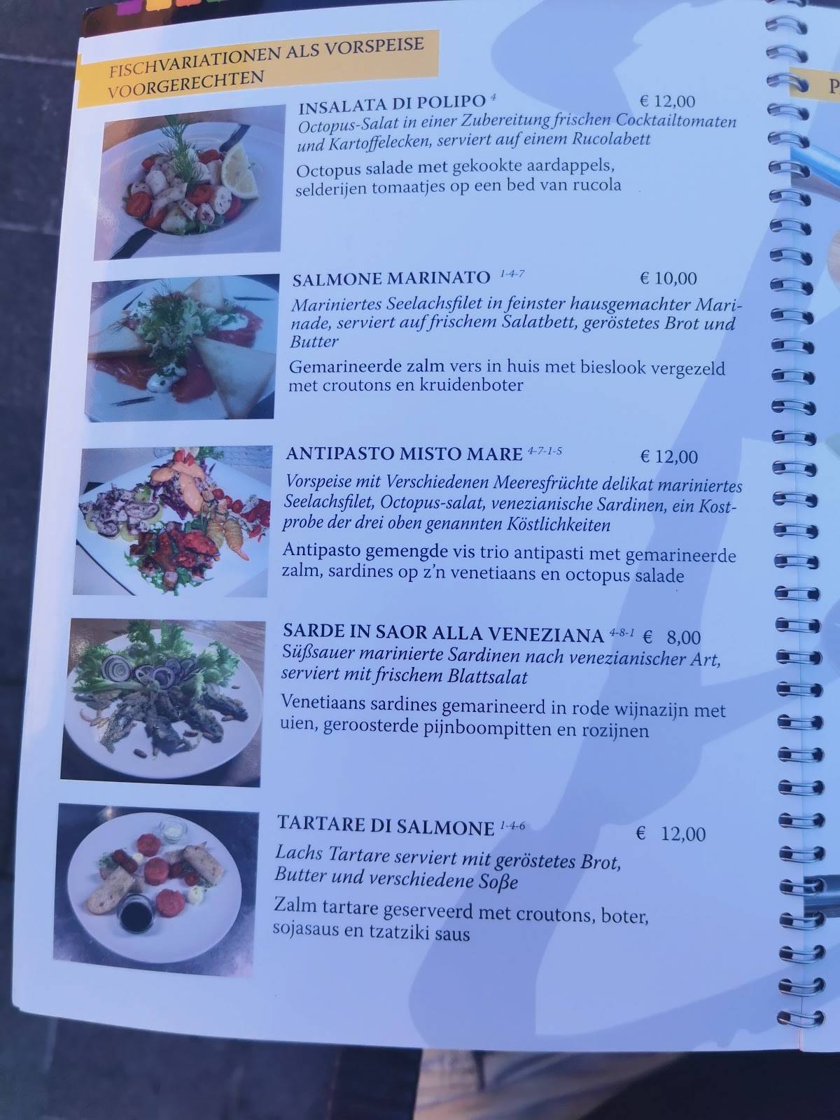 Menu da Biba's restaurant & pizza, Calceranica Al Lago